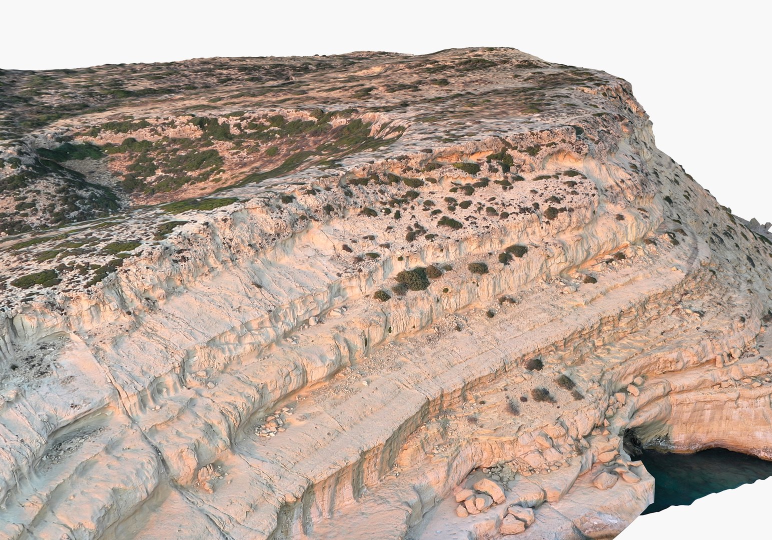 3D Clif On A Beautiful Island Model - TurboSquid 1985198