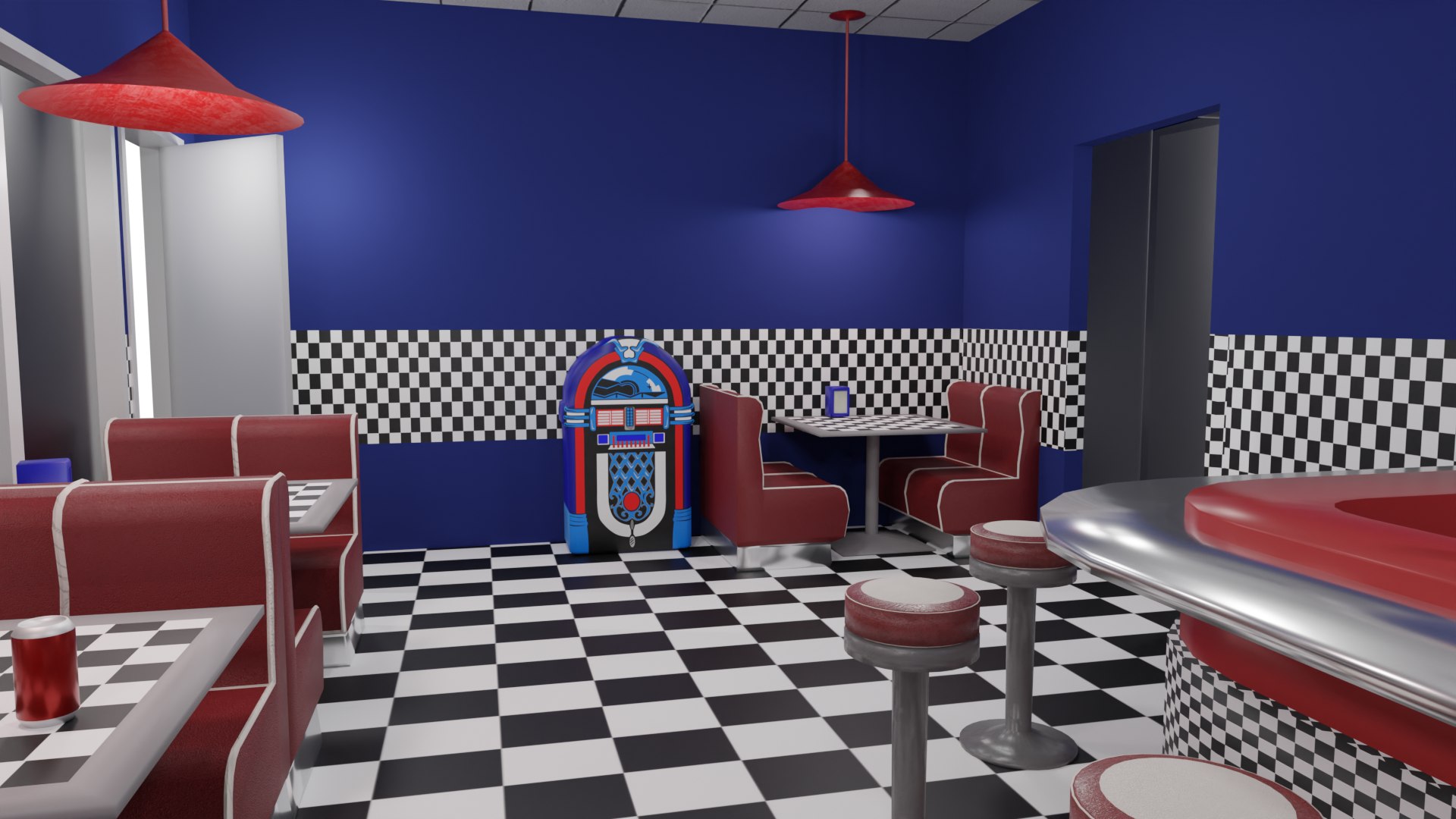 42 Models in one diner restaurant pack 3D model - TurboSquid 2029574