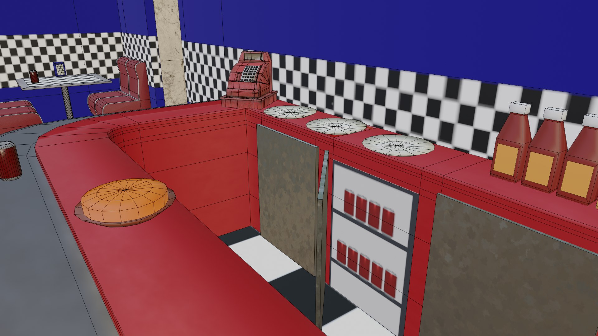 42 Models In One Diner Restaurant Pack 3D Model - TurboSquid 2029574