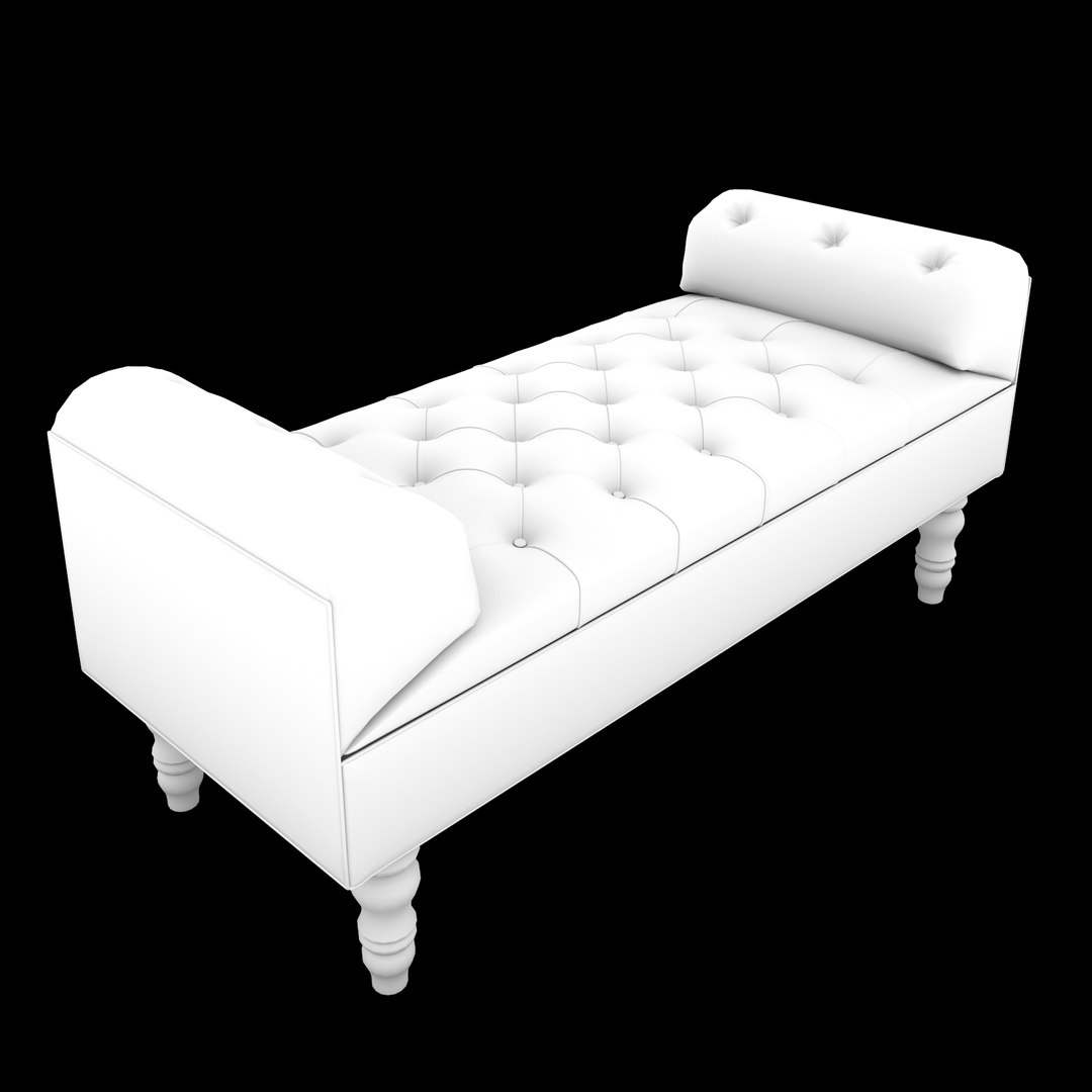 3ds max lorraine tufted bench