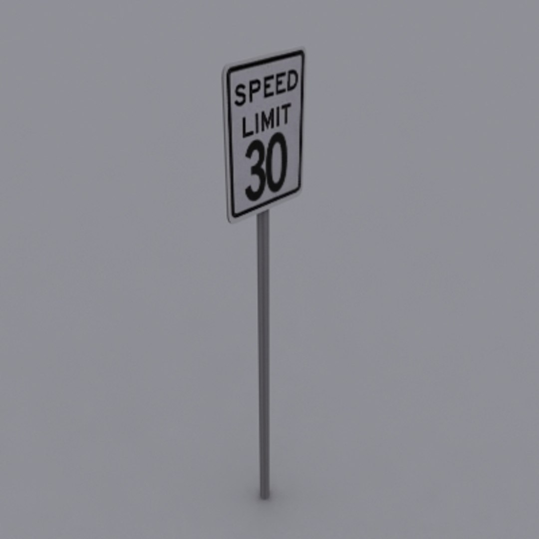 Polys Speed Limit Signs 3ds