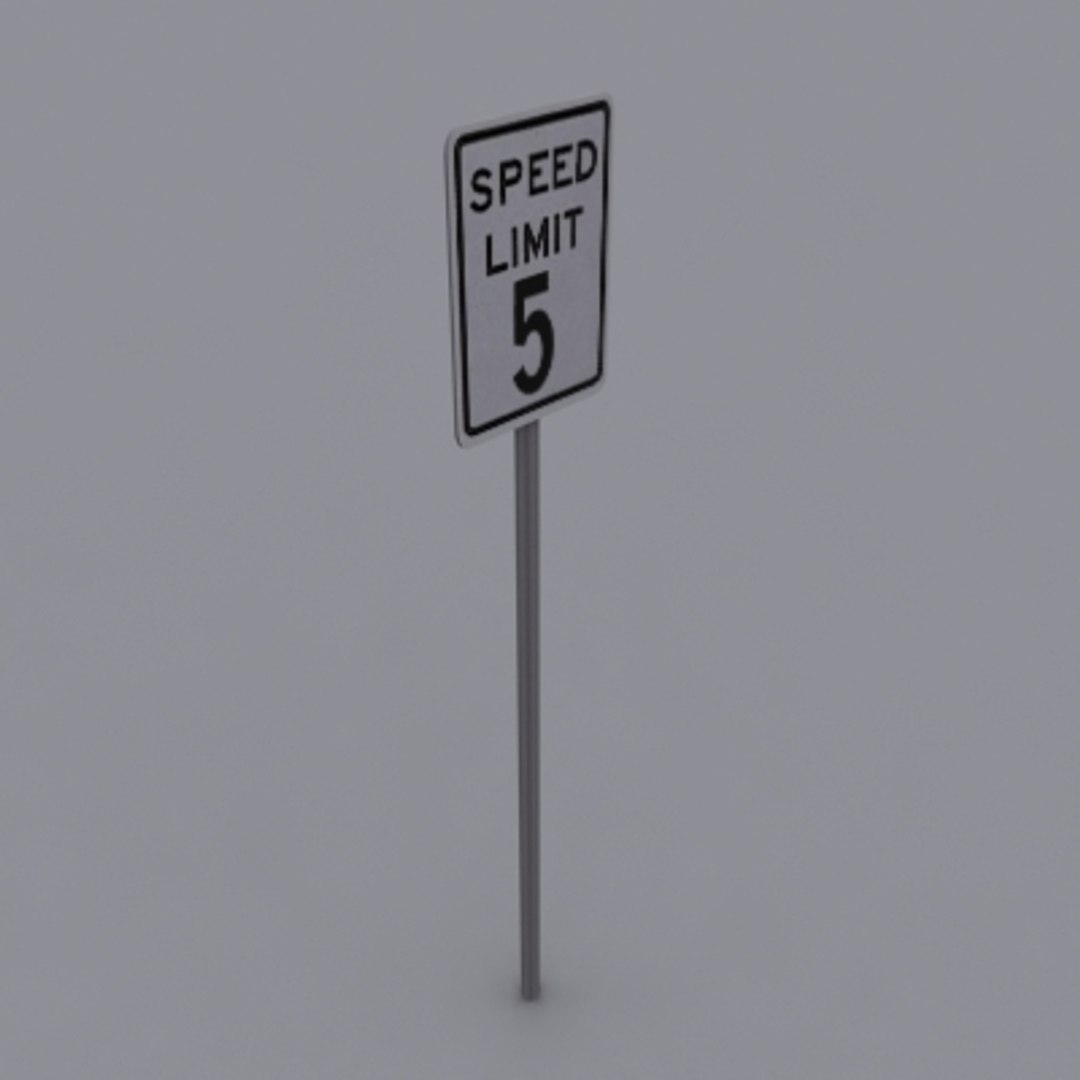 Polys Speed Limit Signs 3ds