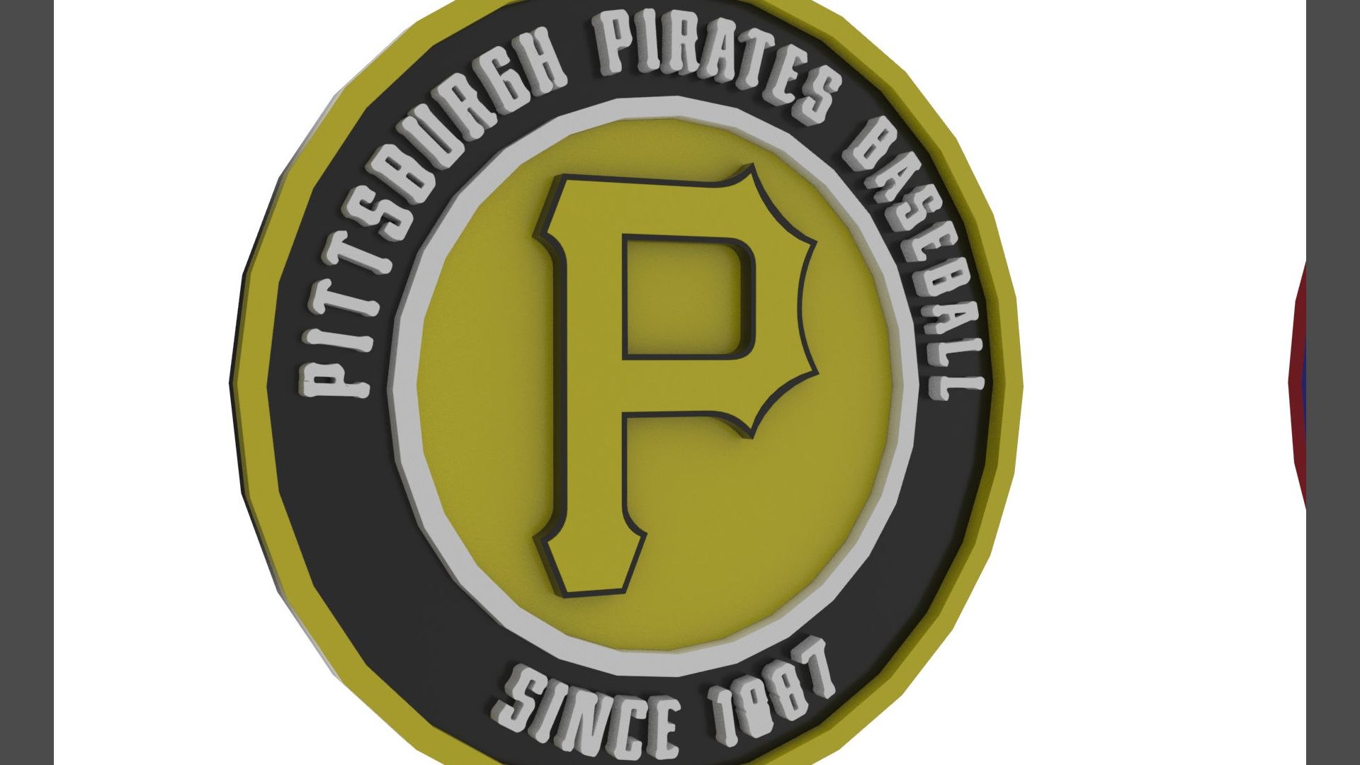 3D Pittsburgh Pirates Logo Keychan Shield Printable And Renderable ...