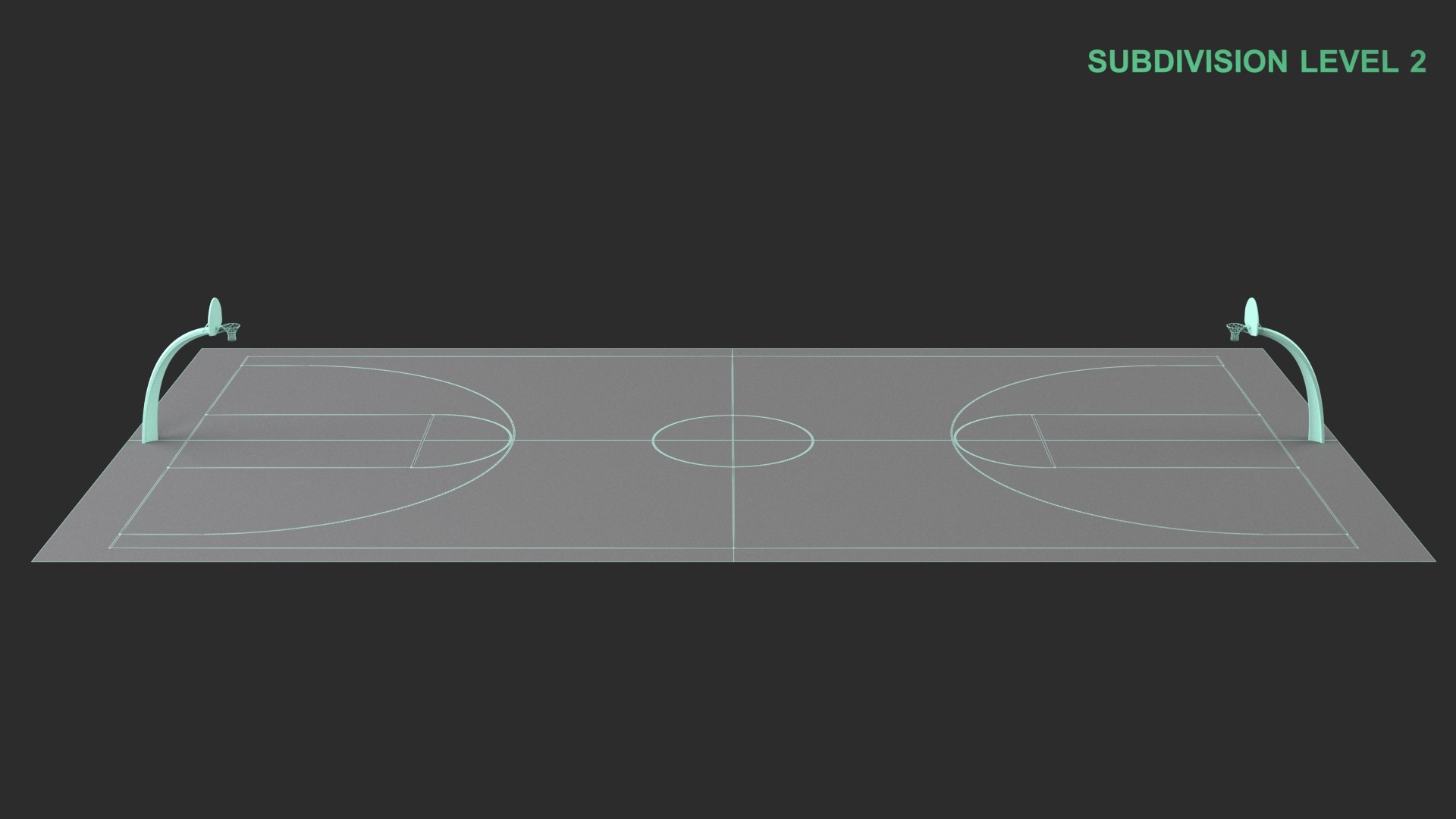 Basketball Court Model - TurboSquid 2319827