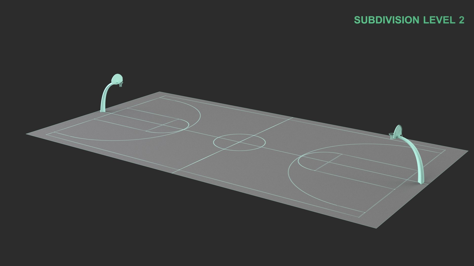 Basketball Court Model - TurboSquid 2319827
