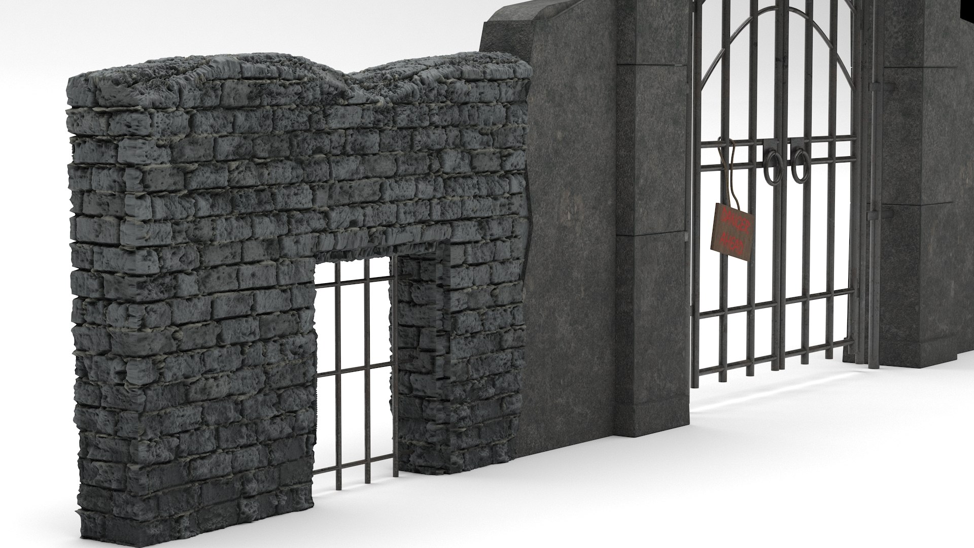 Halloween Gate 3D model - TurboSquid 1791419