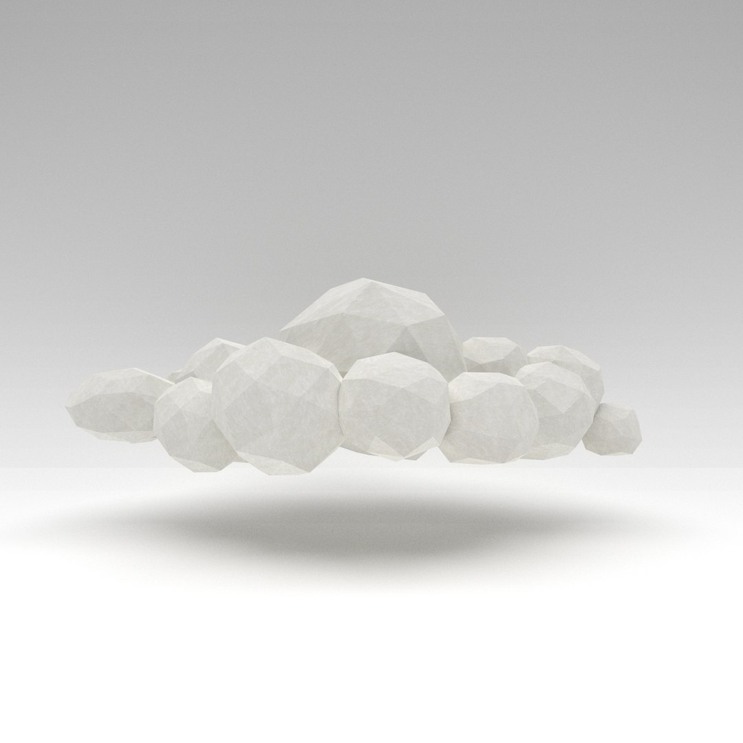3D White Cloud Model - TurboSquid 1235261