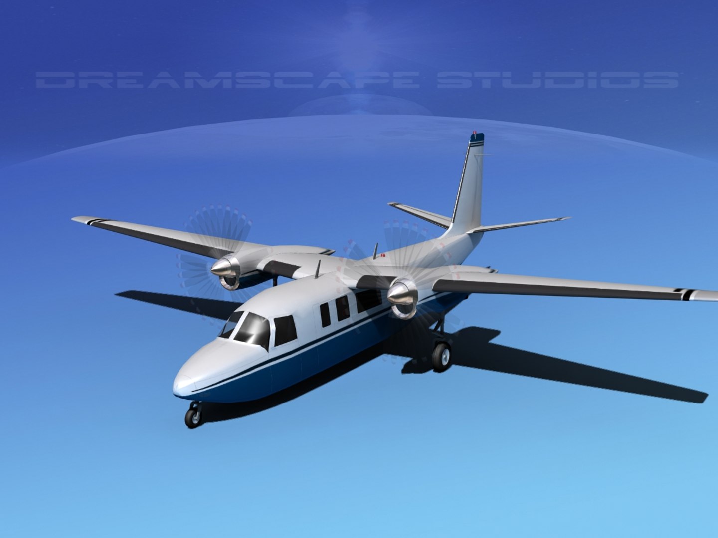 3d Model Of Propellers Rockwell Turbo Commander 690