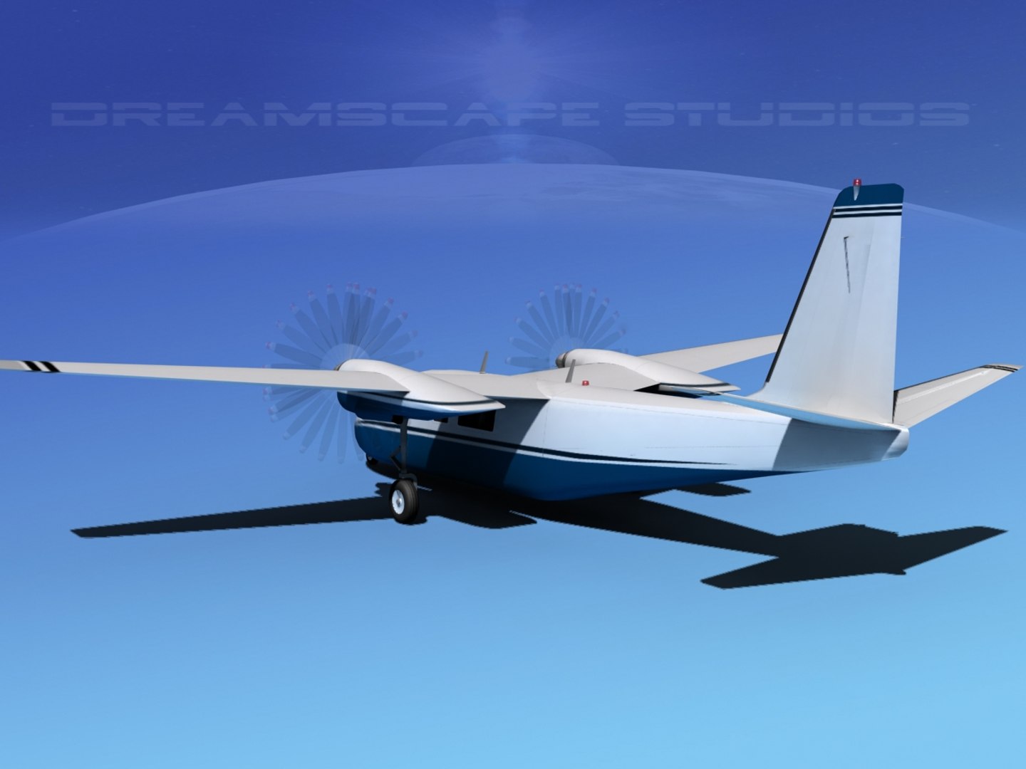 3d Model Of Propellers Rockwell Turbo Commander 690