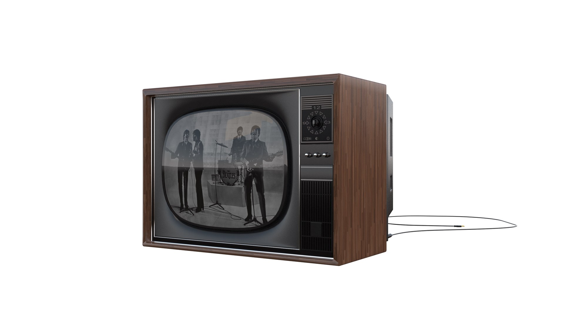 3D Vintage Tv Model - TurboSquid 2037186