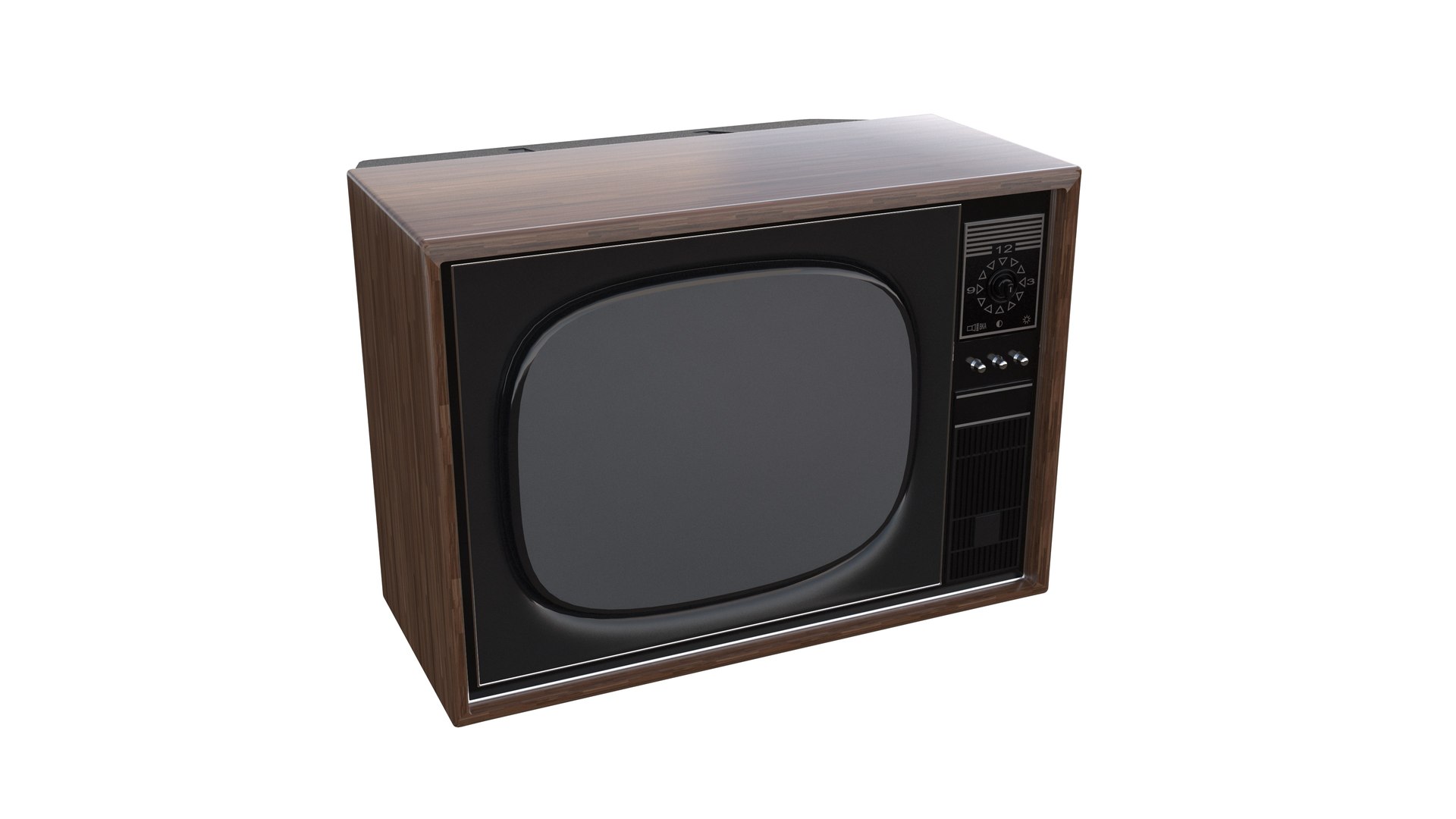 3D Vintage Tv Model - TurboSquid 2037186