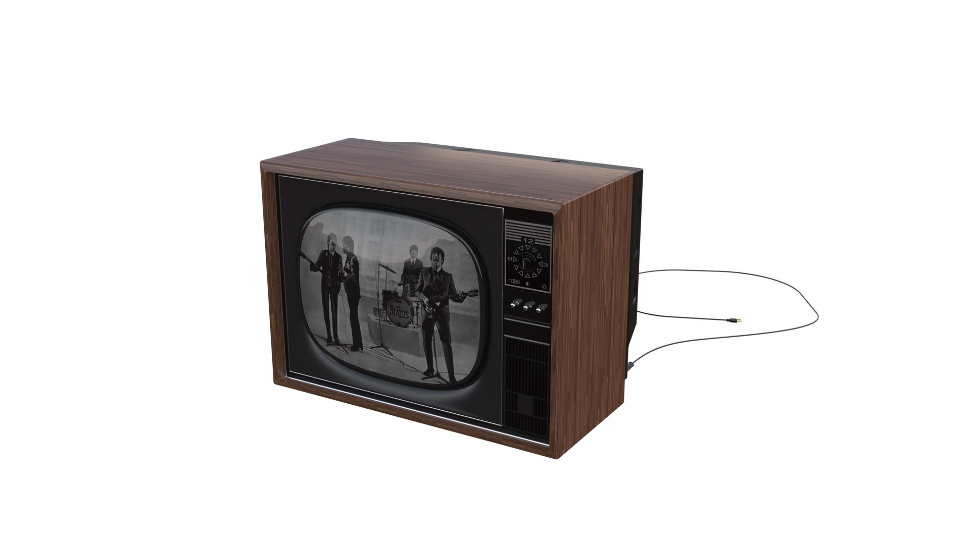 3D Vintage Tv Model - TurboSquid 2037186