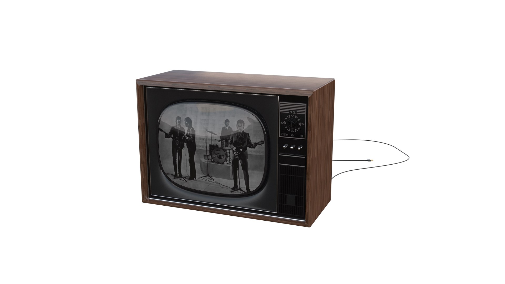 3D Vintage Tv Model - TurboSquid 2037186
