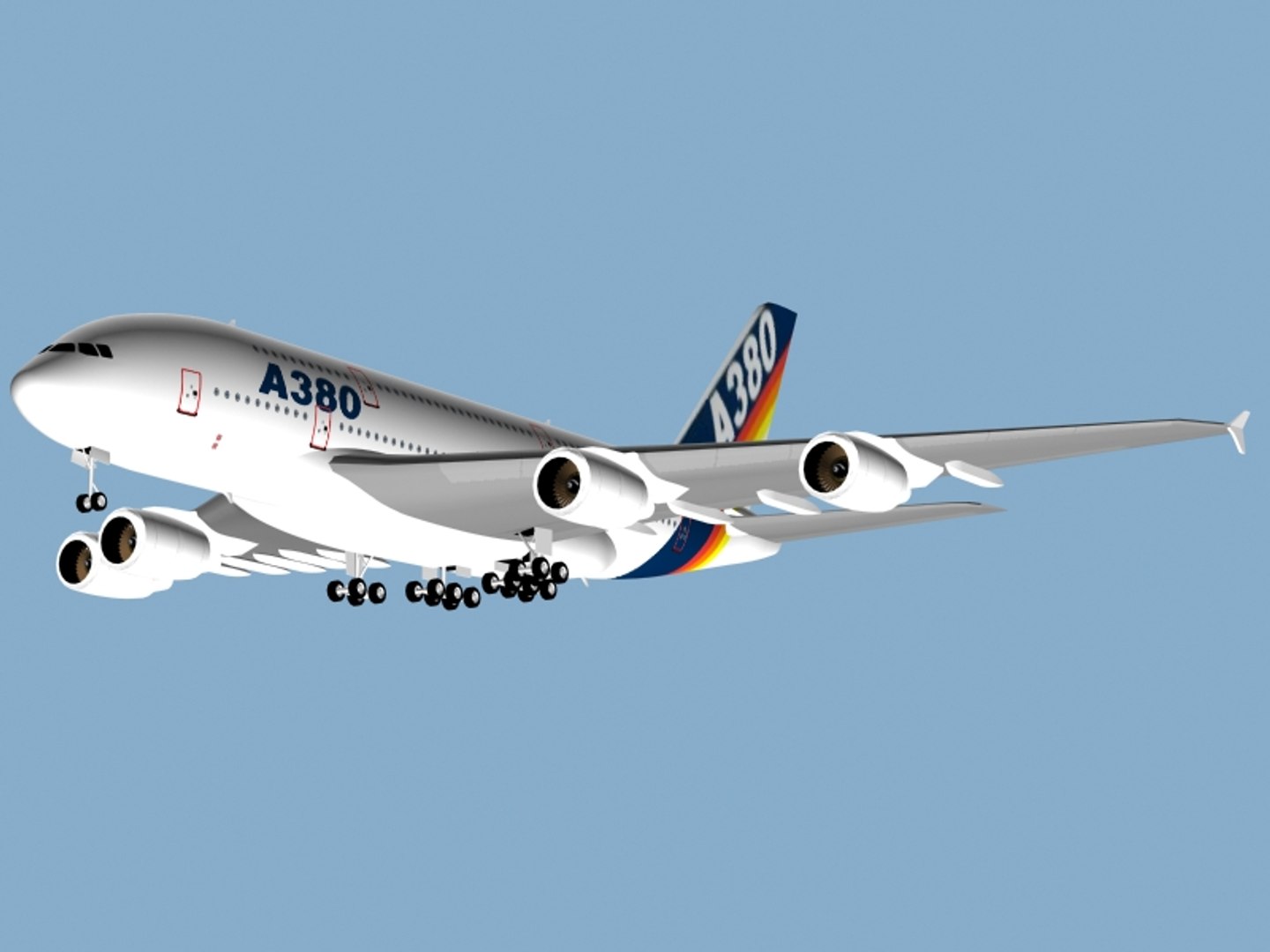 3dsmax Airbus A380-800 House Colors