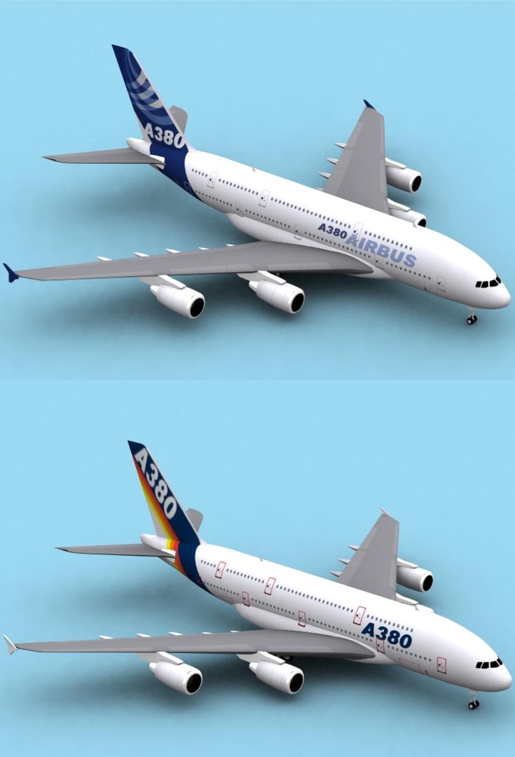 3dsmax Airbus A380-800 House Colors