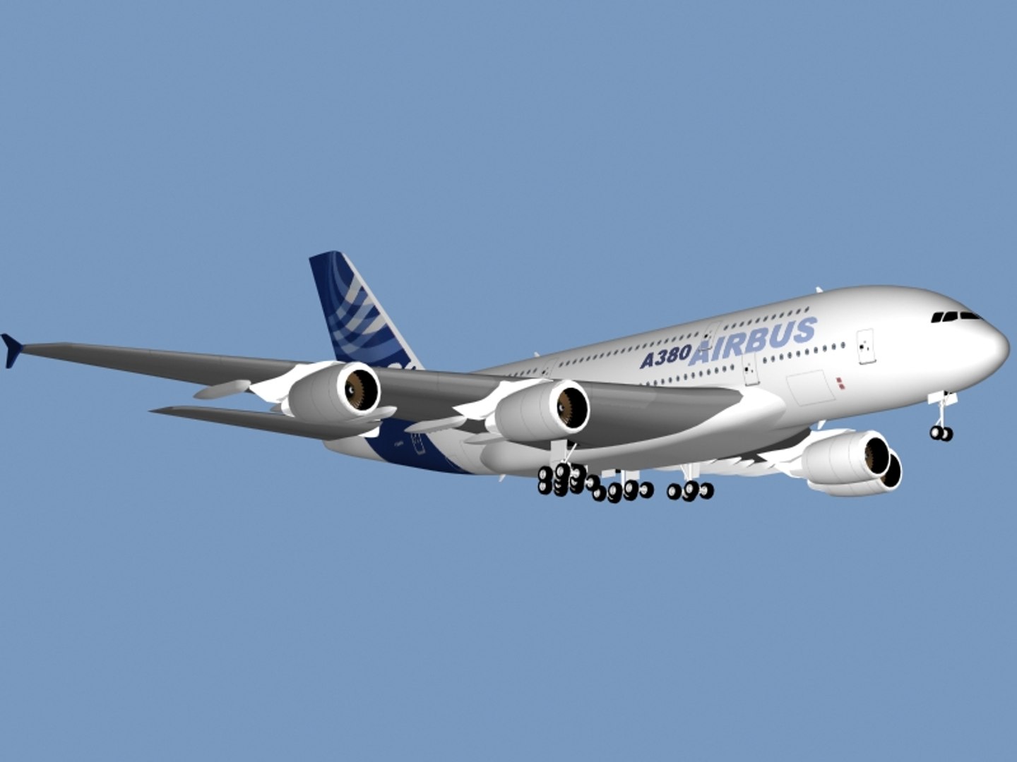 3dsmax Airbus A380-800 House Colors