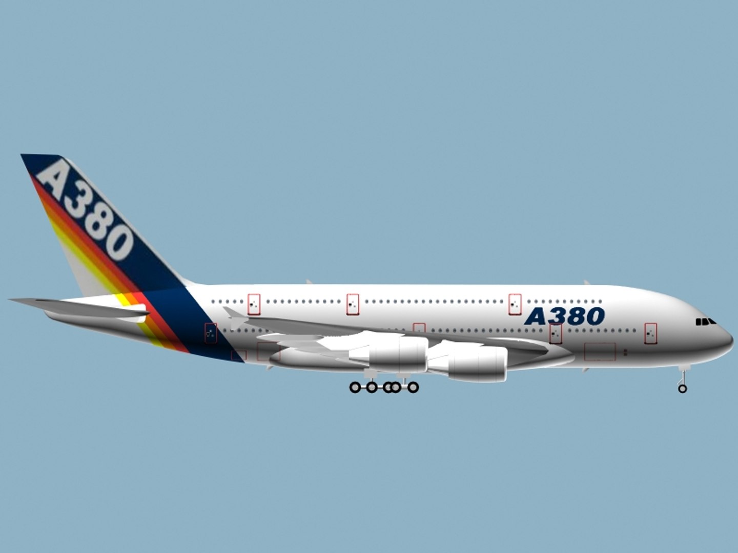 3dsmax Airbus A380-800 House Colors
