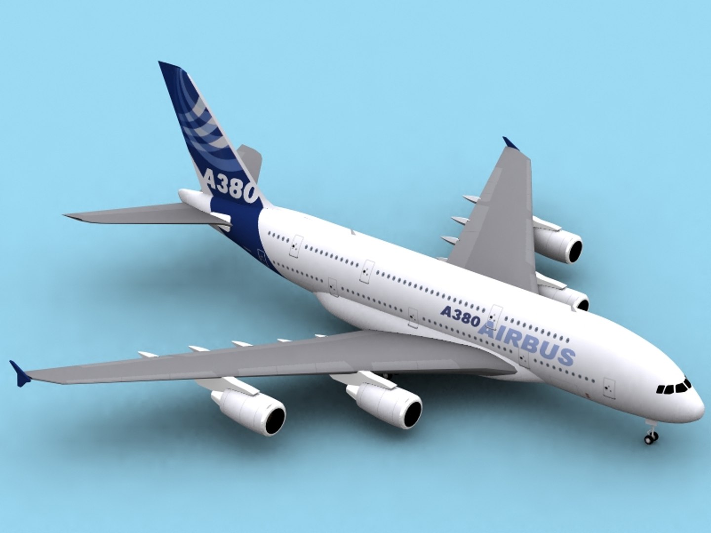 3dsmax Airbus A380-800 House Colors