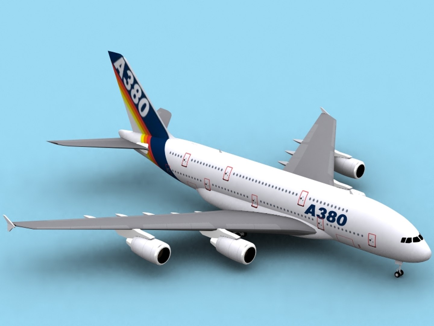 3dsmax Airbus A380-800 House Colors