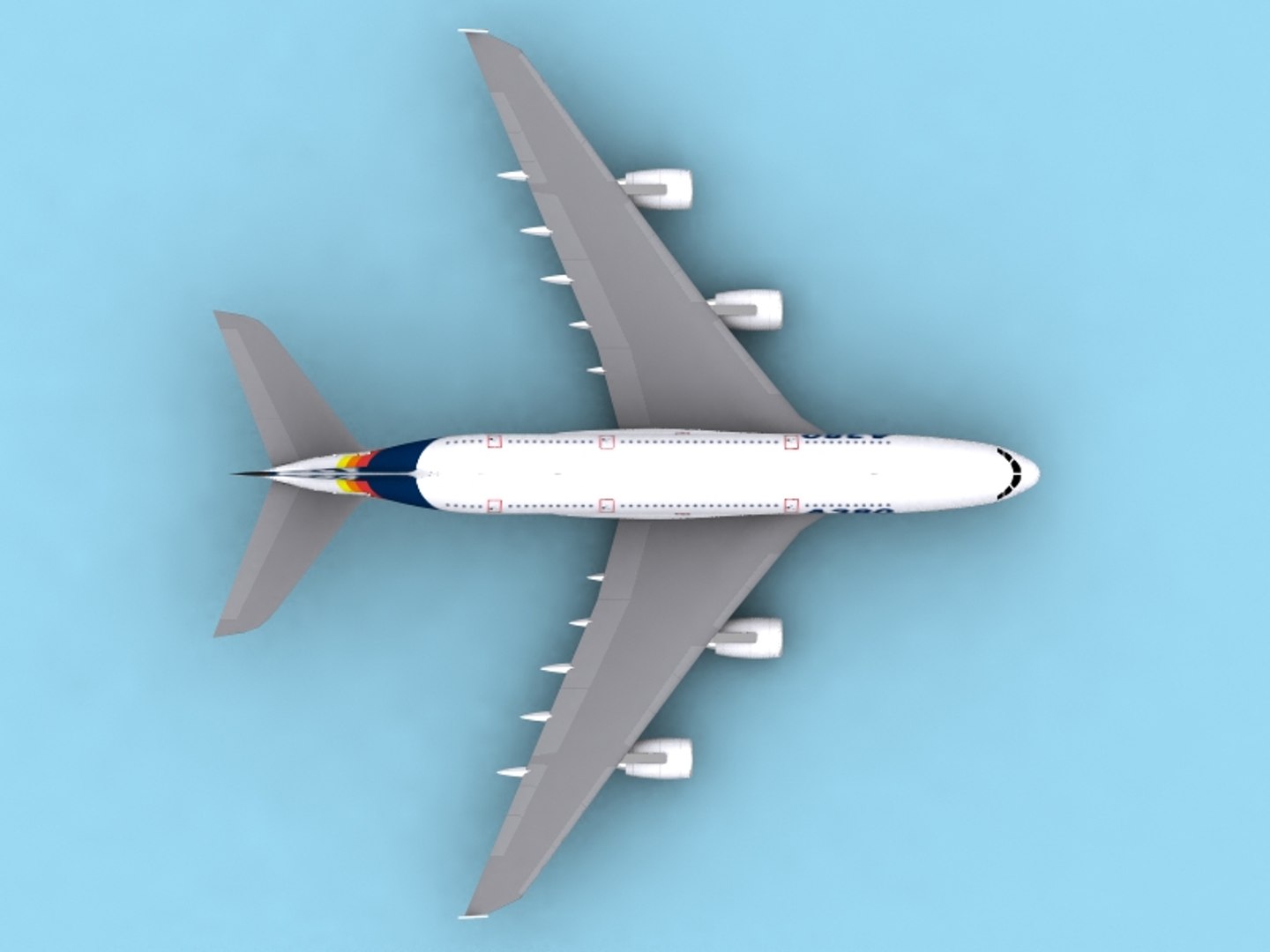 3dsmax Airbus A380-800 House Colors