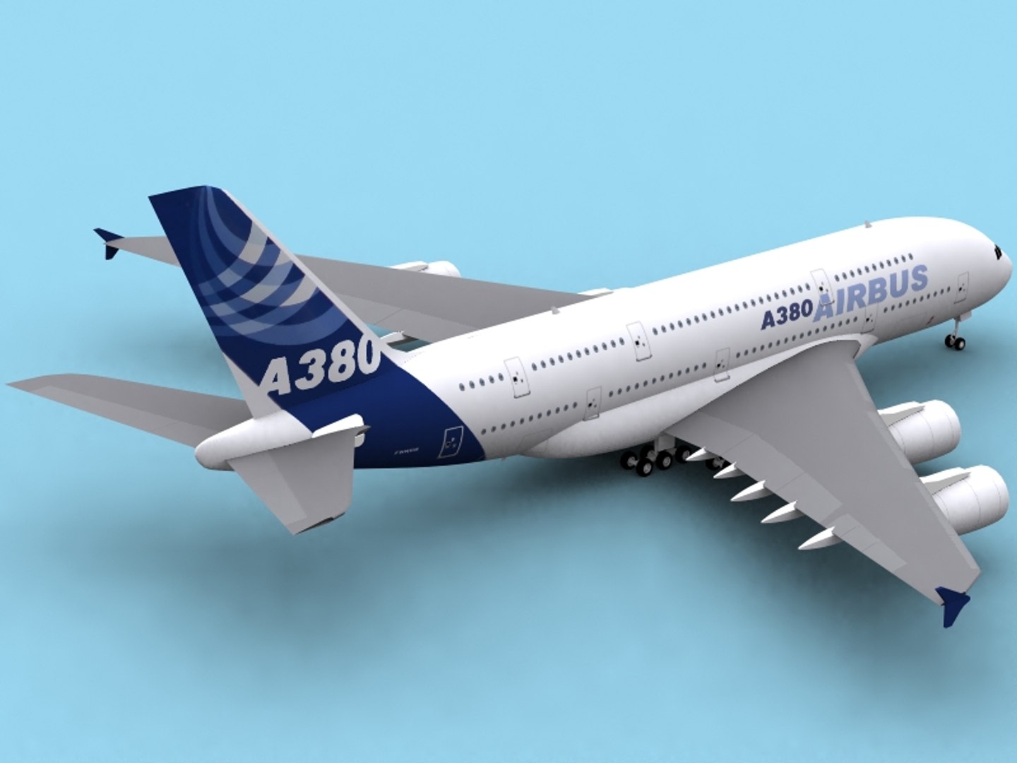 3dsmax Airbus A380-800 House Colors