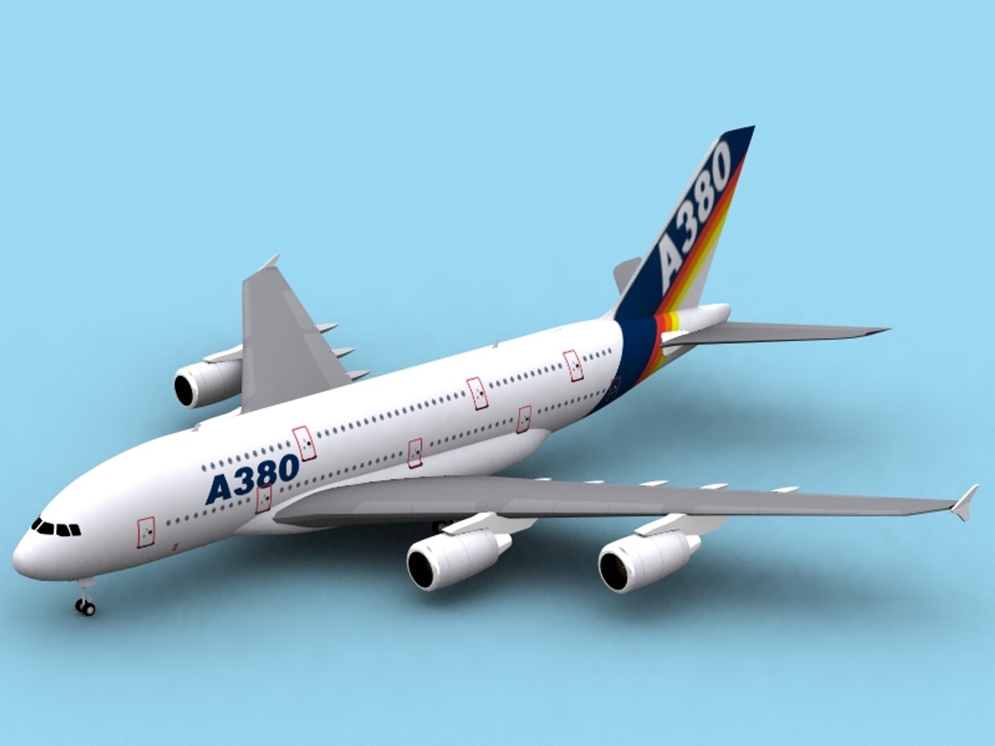 3dsmax Airbus A380-800 House Colors