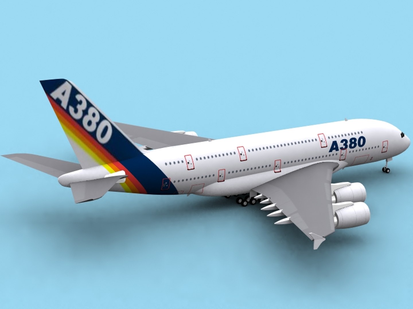 3dsmax Airbus A380-800 House Colors