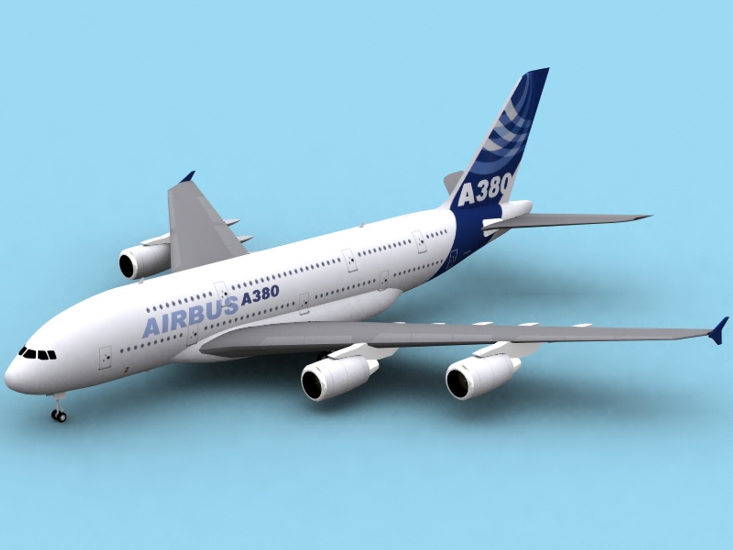 3dsmax Airbus A380-800 House Colors