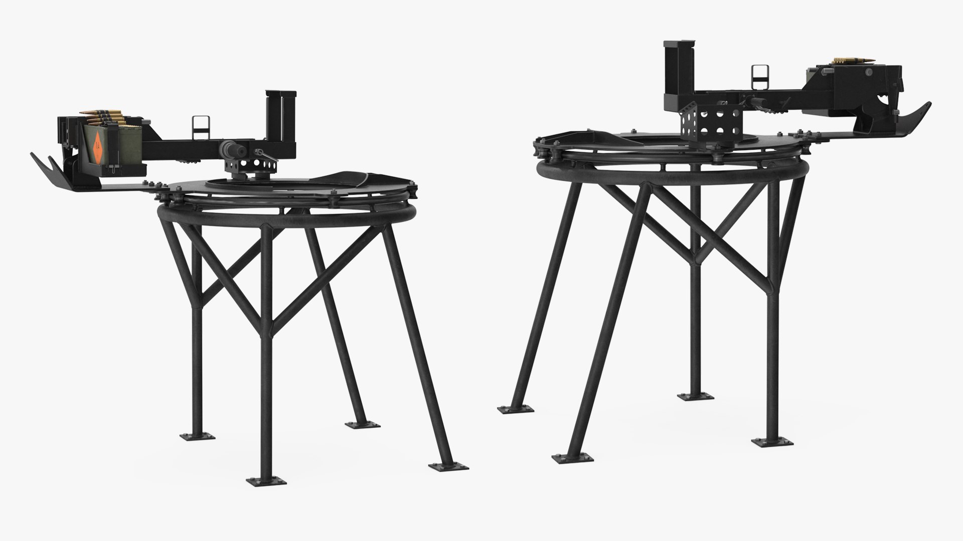 3D Model Pickup Mounted Gun Turret Stand - TurboSquid 2450965