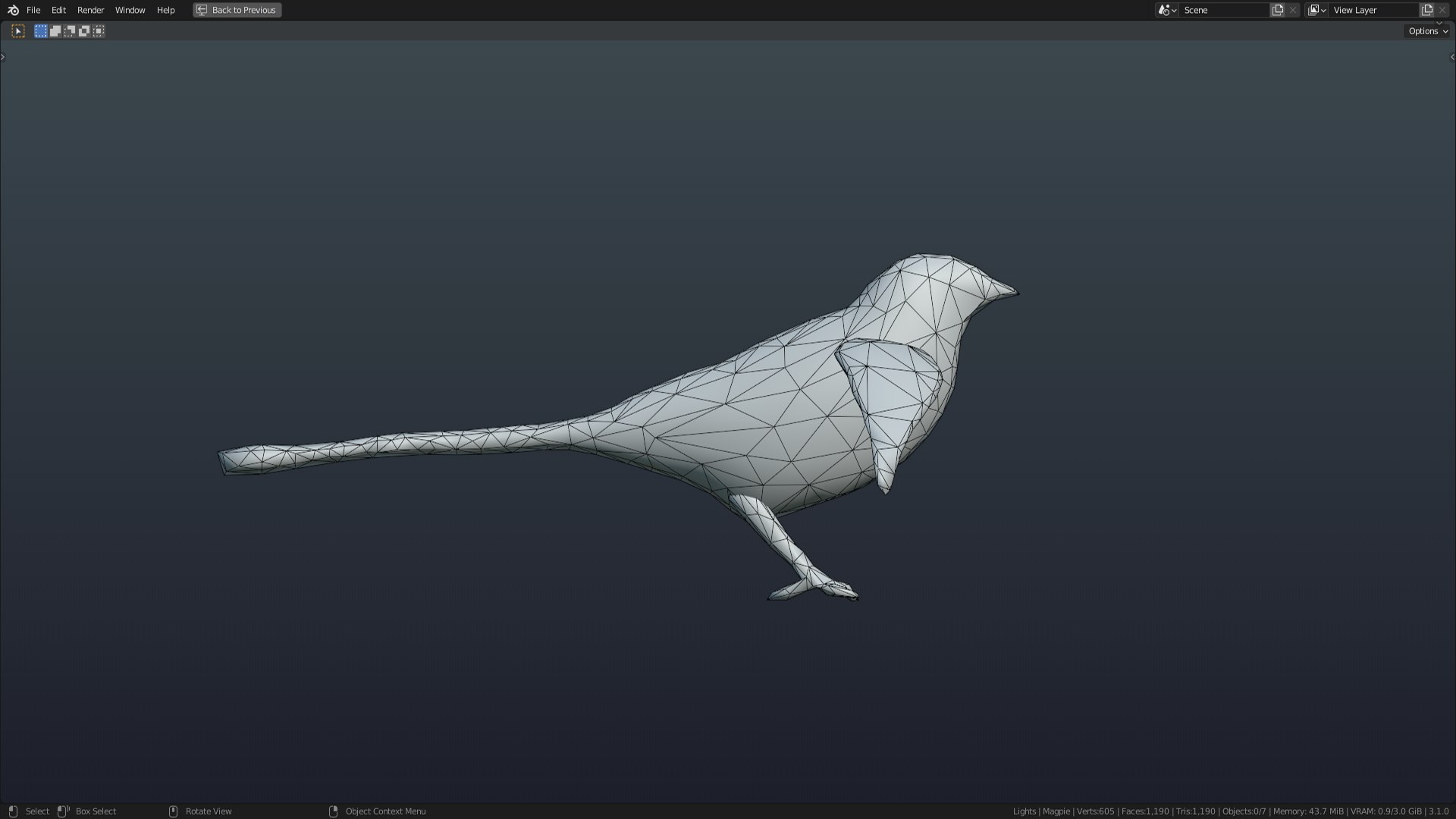 Low Poly Magpie Rigged With Realistic Texture 3D - TurboSquid 1875972