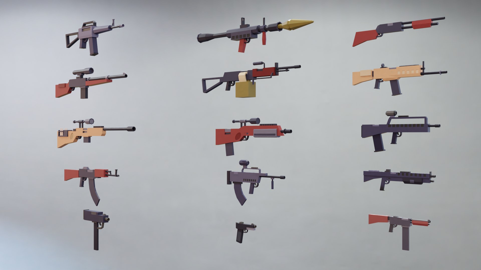 3D Weapons Pack - TurboSquid 1615644