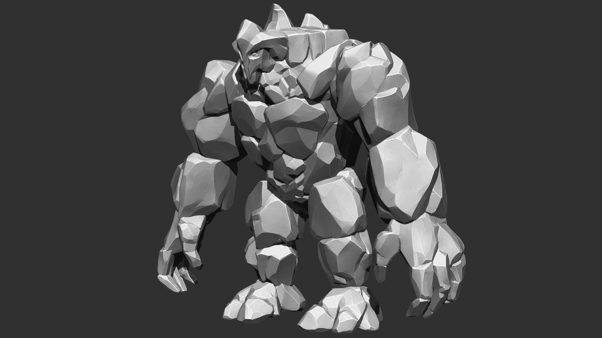 3D Stone Monster Zbrush Sculpt 3D - TurboSquid 1896761