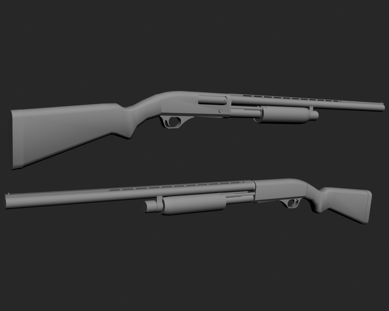 Russian Shotgun Mp-133 3d Model