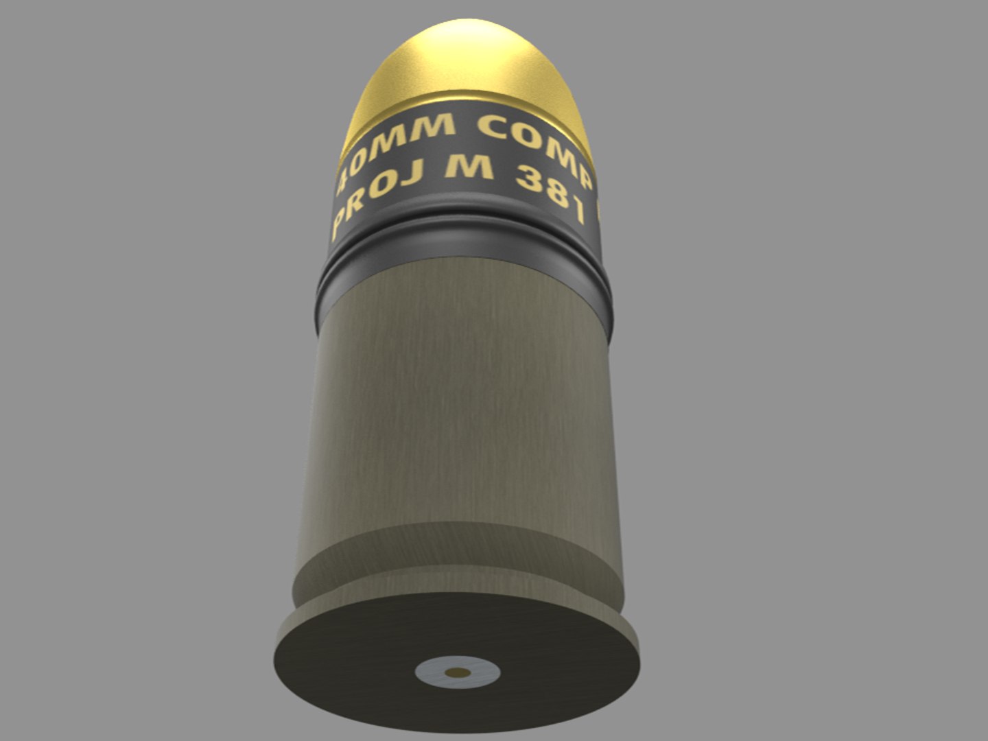 m-381 40mm grenade 3d 3ds