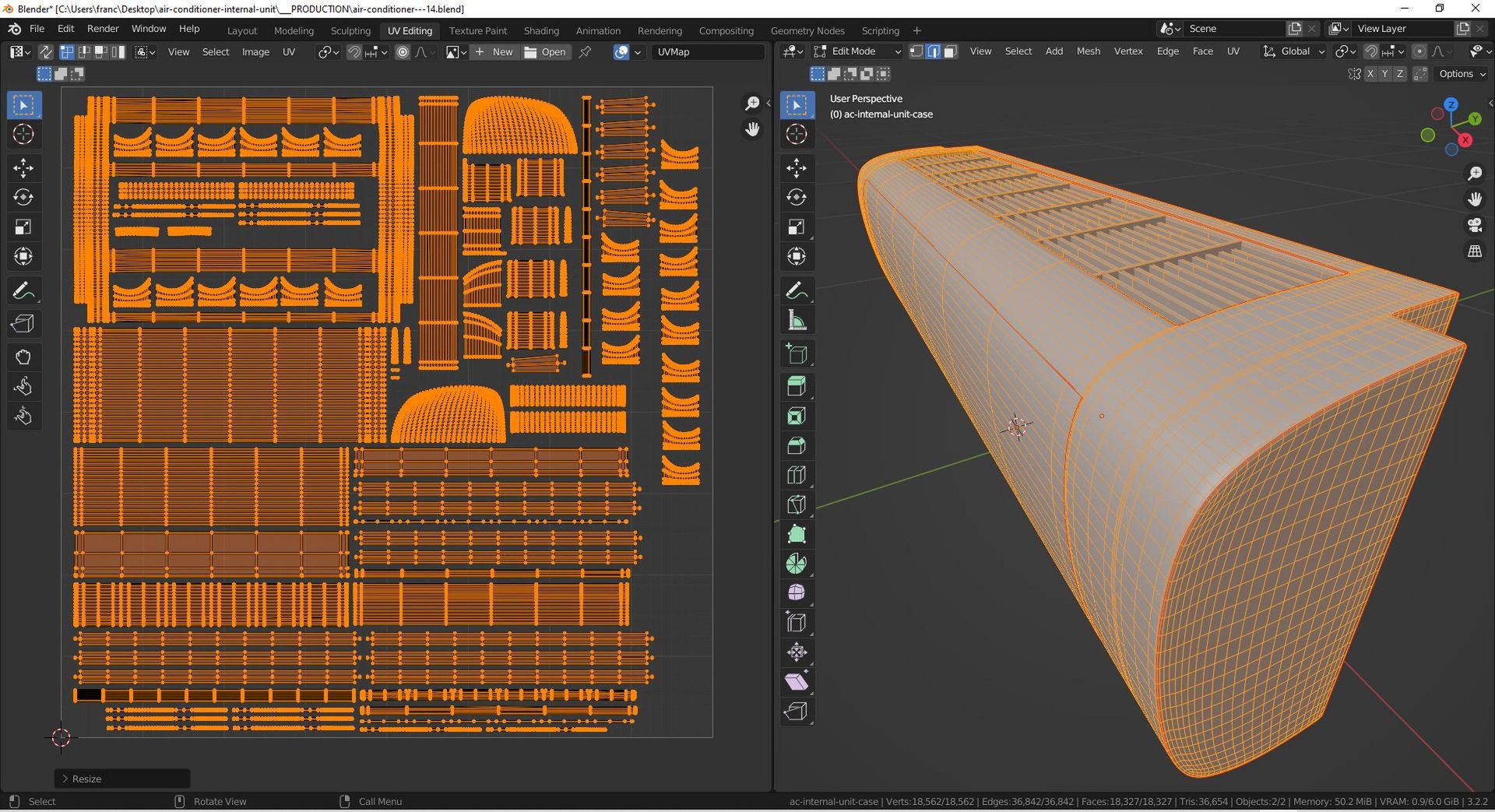 Air Conditioner Internal Unit 3D Model - TurboSquid 1986045