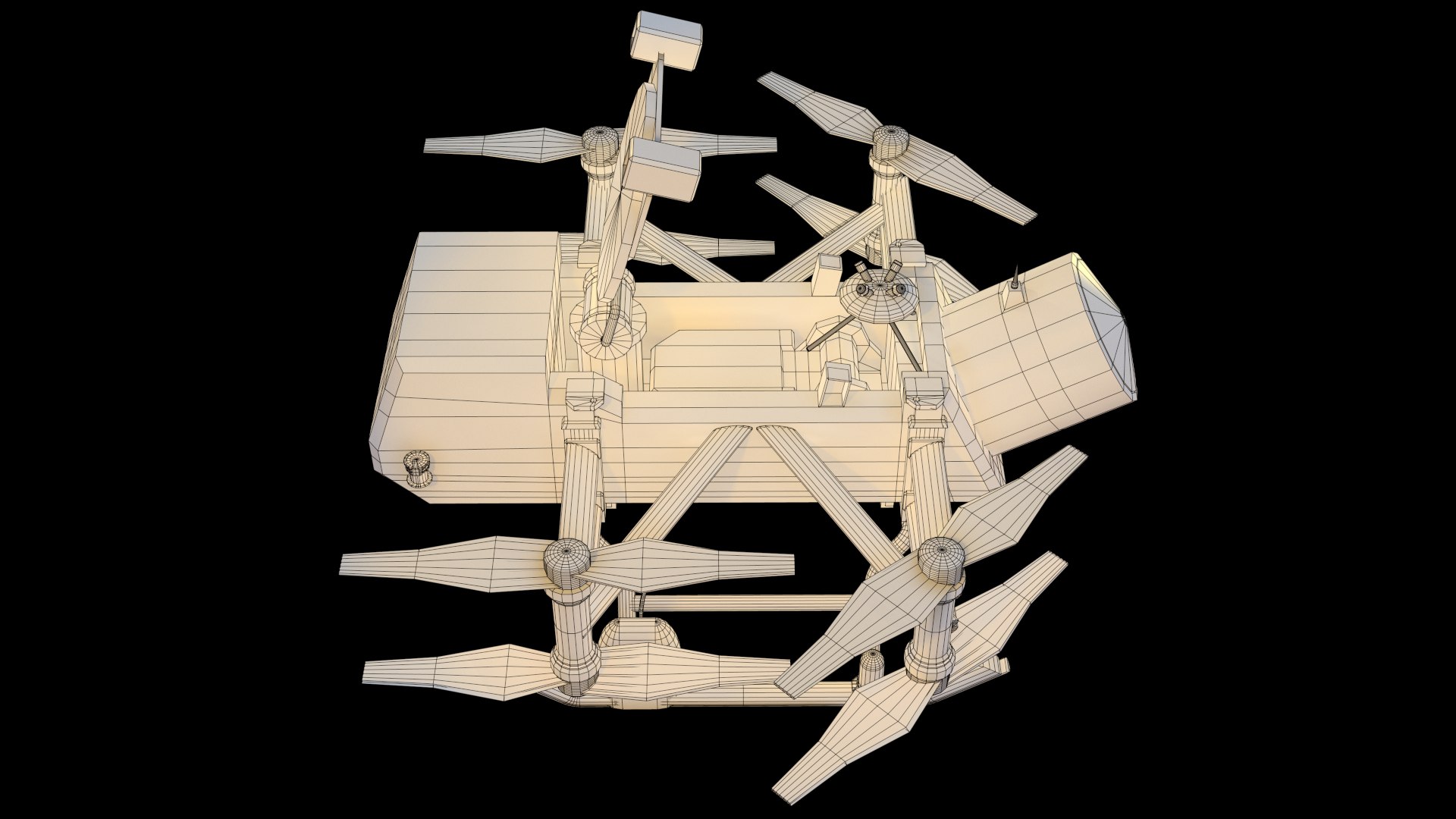 3D dragonfly lander nasa spacecraft model - TurboSquid 1469573