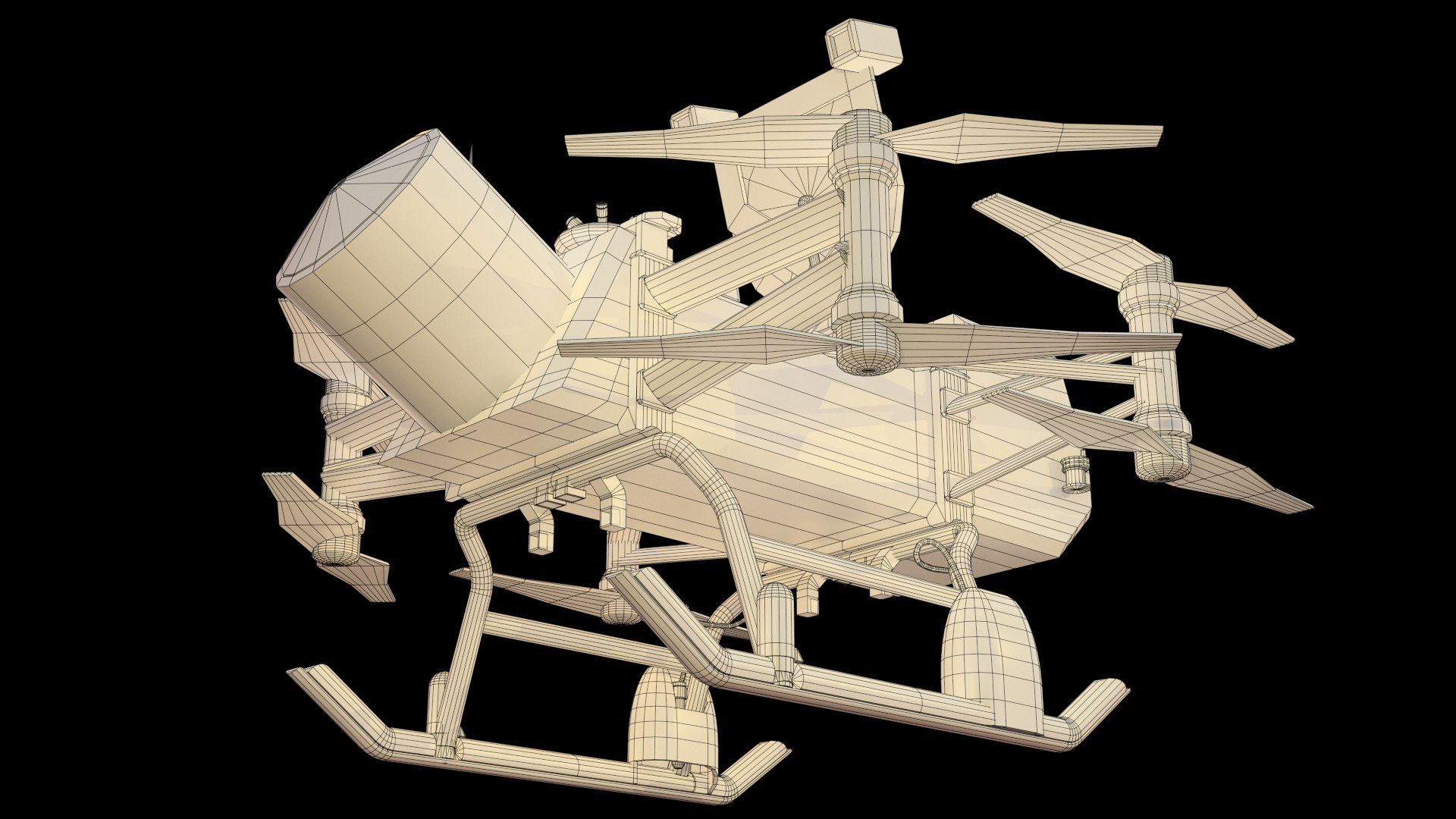 3D dragonfly lander nasa spacecraft model - TurboSquid 1469573