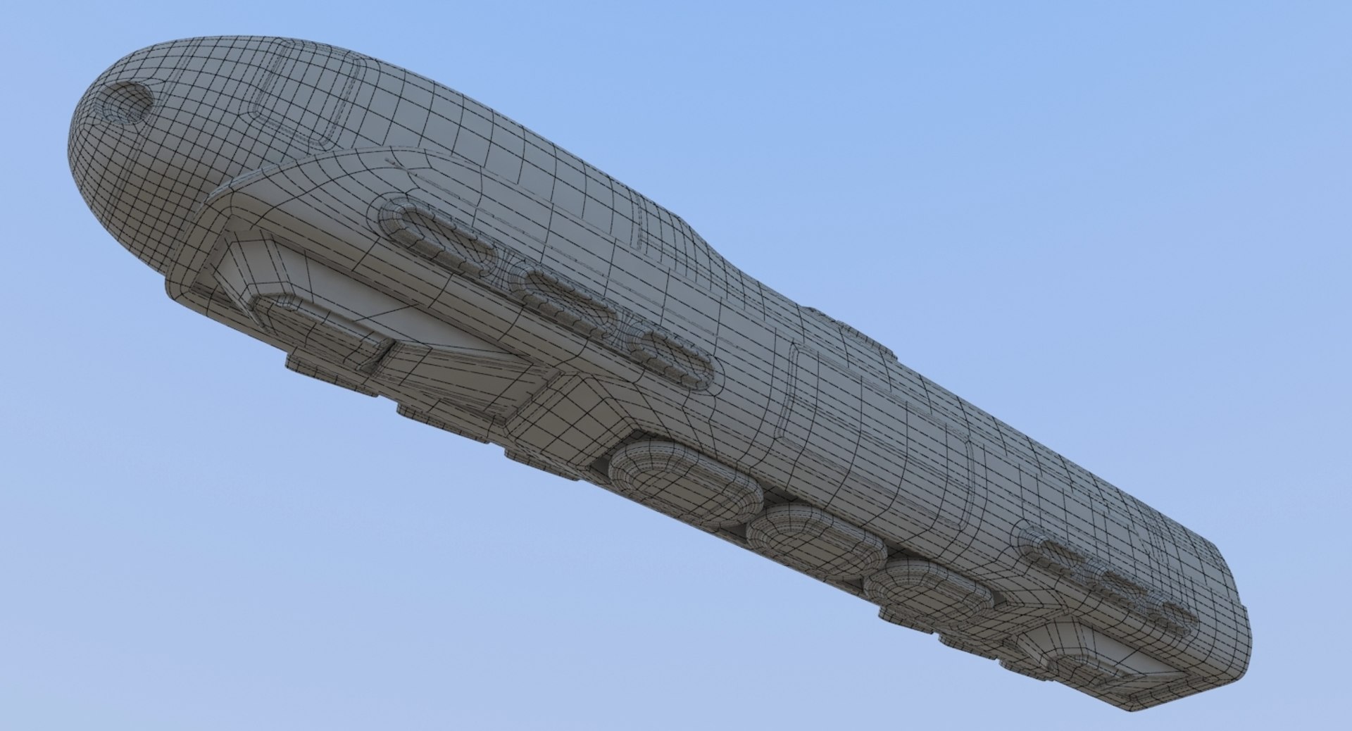 Sci-fi Hover Train 3d Model