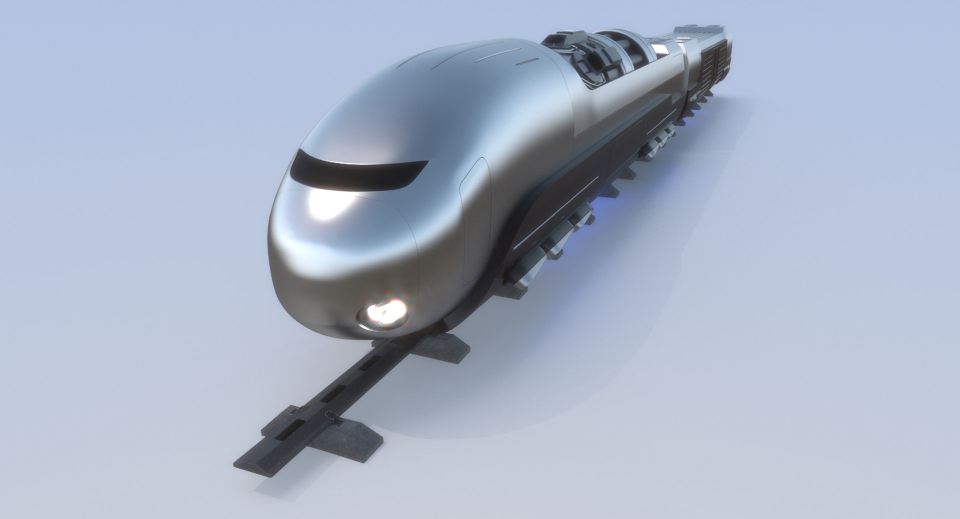 sci-fi hover train 3d model