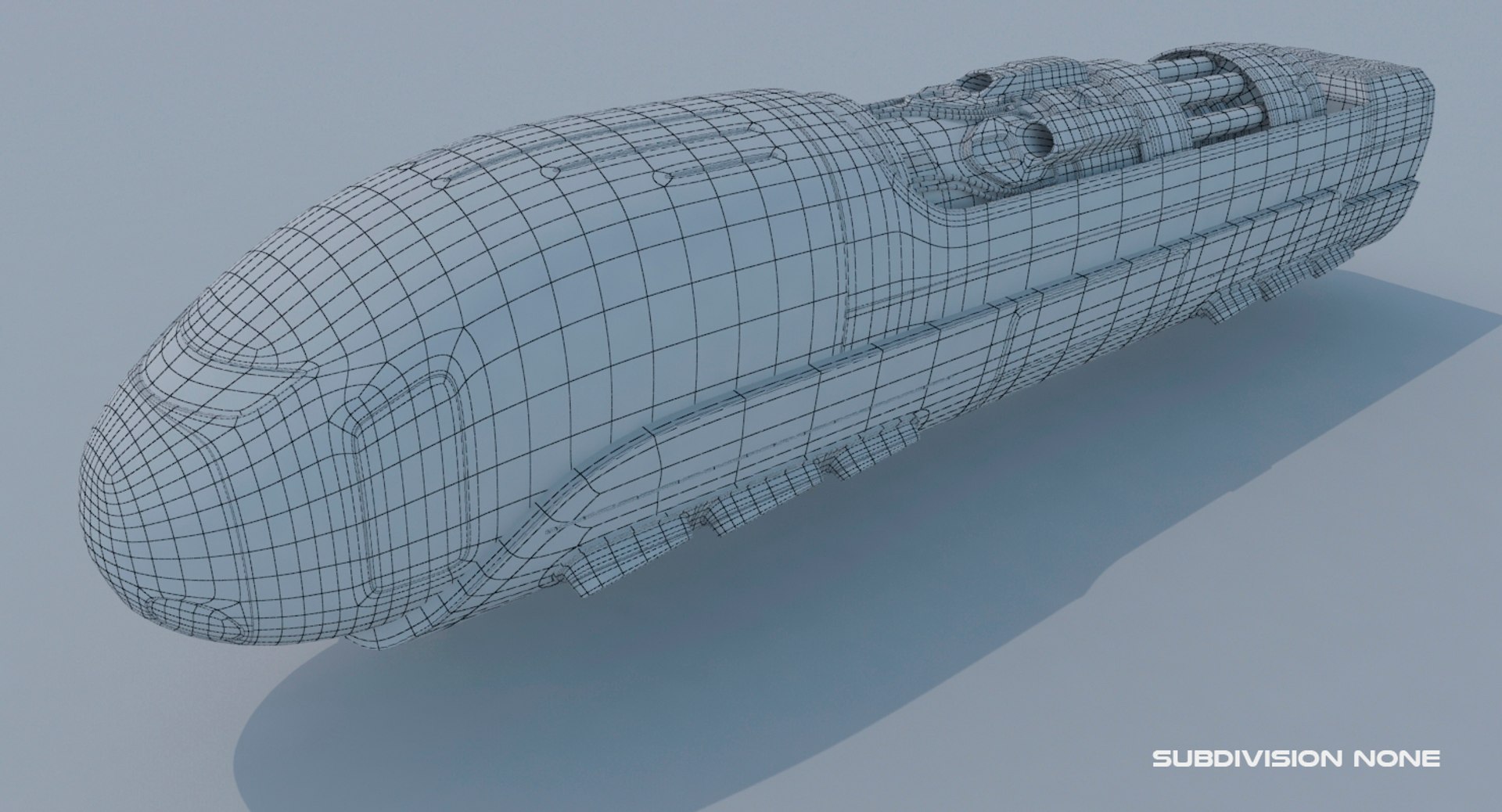 Sci-fi Hover Train 3d Model
