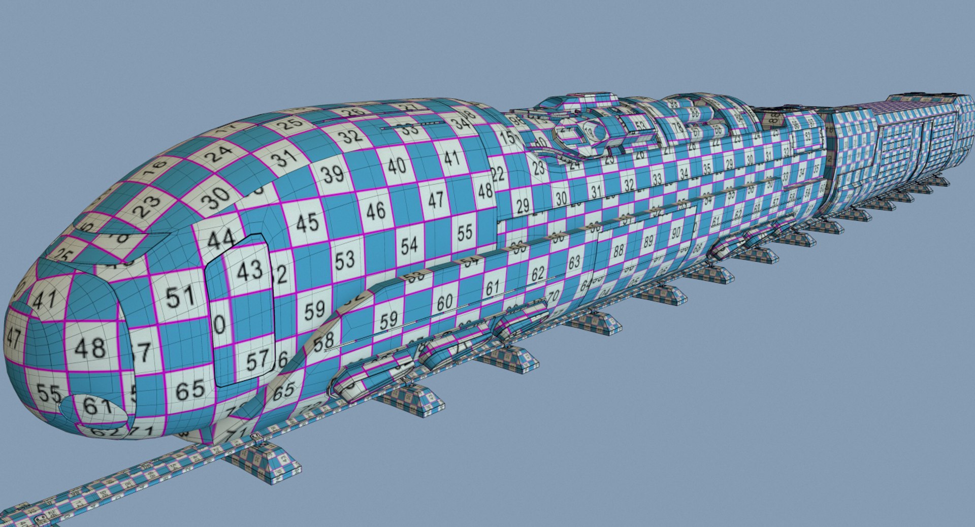 Sci-fi Hover Train 3d Model