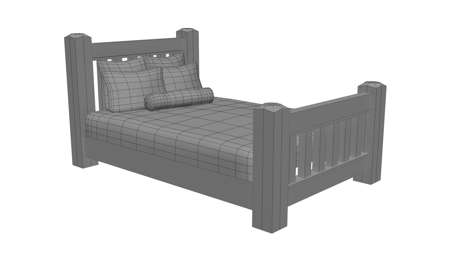 Horror low poly bed for game 3D - TurboSquid 2182658