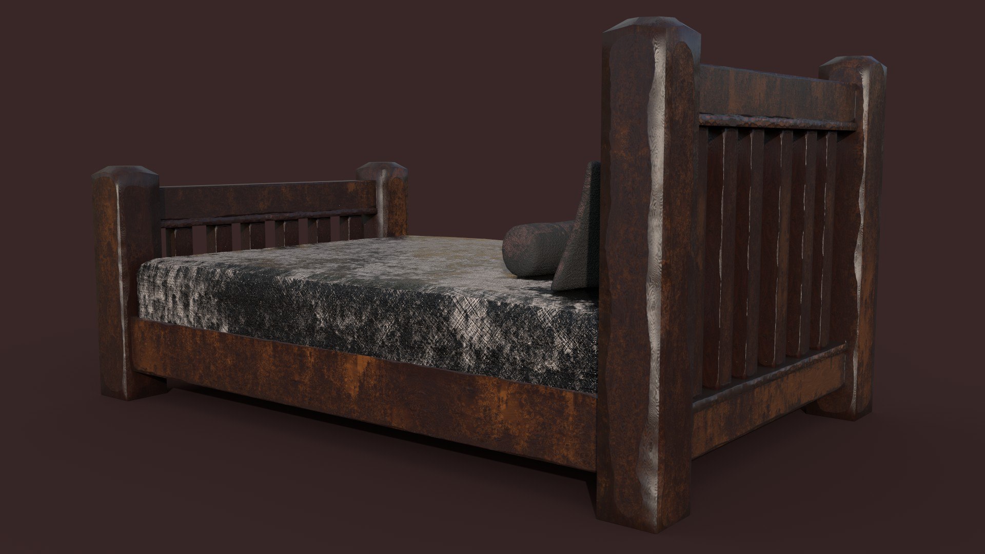 Horror low poly bed for game 3D - TurboSquid 2182658