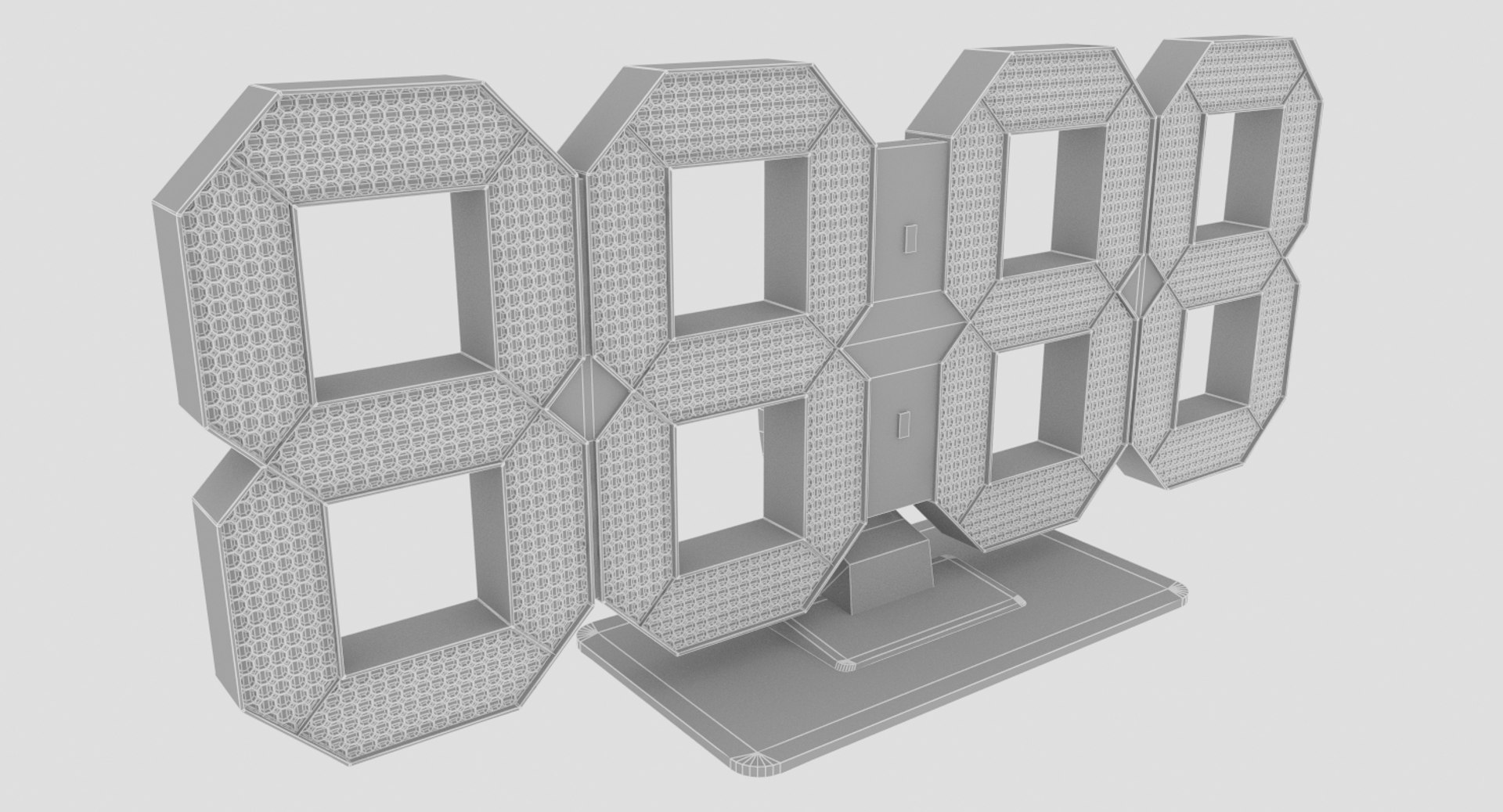 3d Model Clock Digital