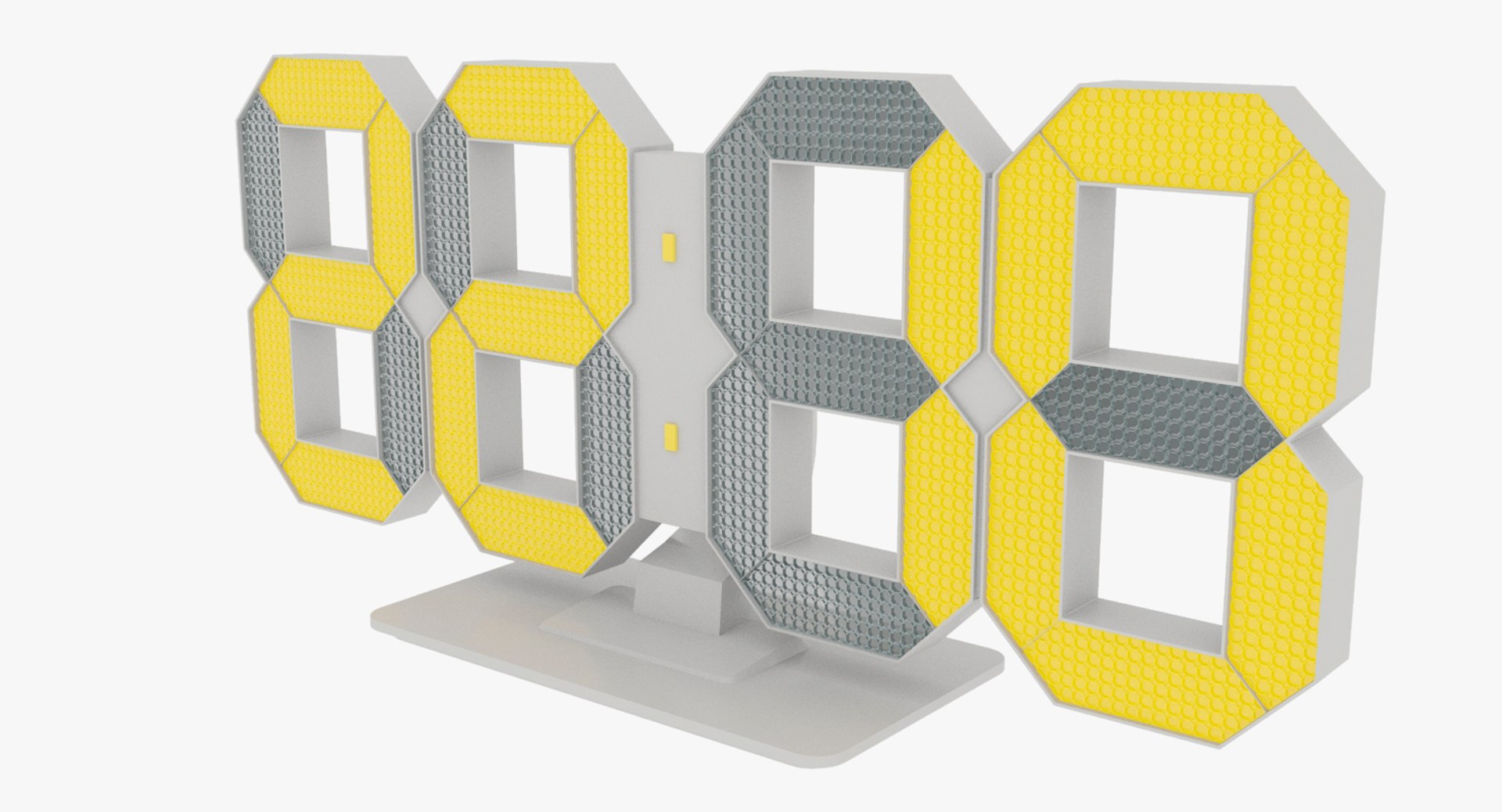 3d Model Clock Digital