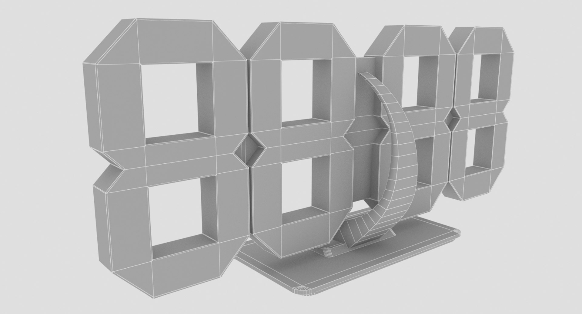 3d Model Clock Digital