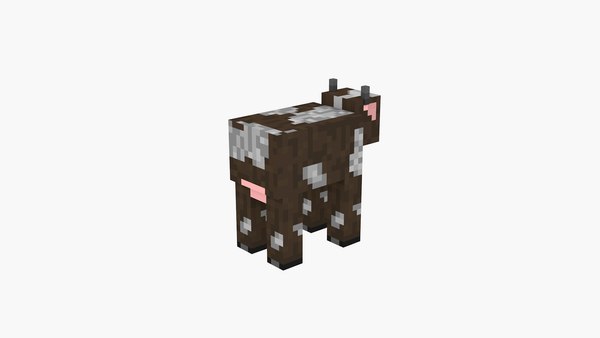 modelo 3d Minecraft Cow - TurboSquid 2020348