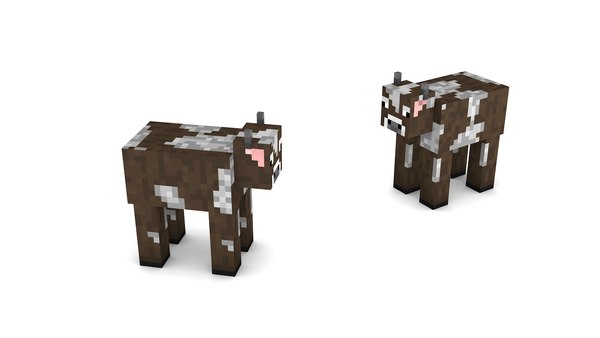 modelo 3d Minecraft Cow - TurboSquid 2020348