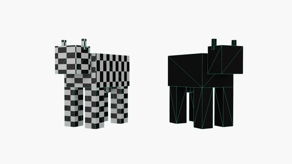 modelo 3d Minecraft Cow - TurboSquid 2020348