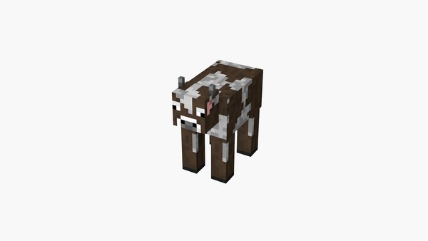 modelo 3d Minecraft Cow - TurboSquid 2020348